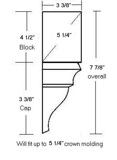 4 crown molding inside corner blocks "CROWNCORNERS" brand. Fits 5 1/4 ...