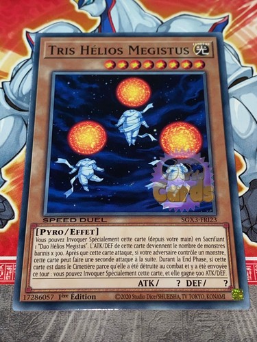 Carte YU GI OH TRIS HELIOS MEGISTUS SGX3-FRI23 x 3 | eBay