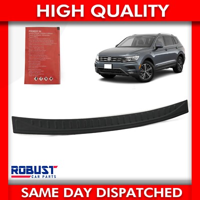 FOR VW TIGUAN MK2 REAR BUMPER TRIM GUARD COVER PROTECTOR STEP BLACK ABS ...