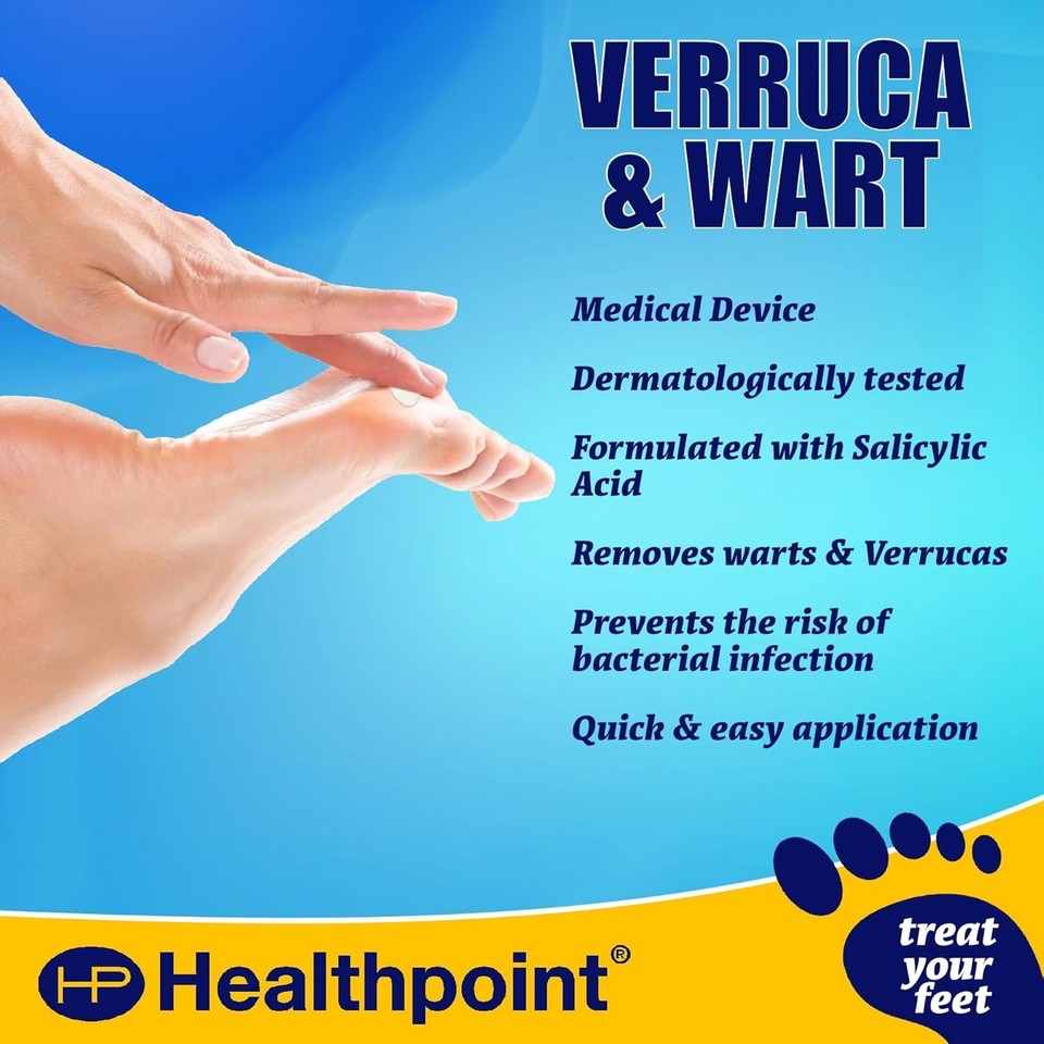 Healthpoint Verruca And Wart Removal Patches10 Patches In 2 Sizes | eBay UK
