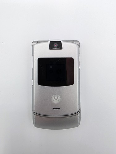 Motorola RAZR Silver V3 - Y2K Flip Phone (Needs New Battery) | eBay