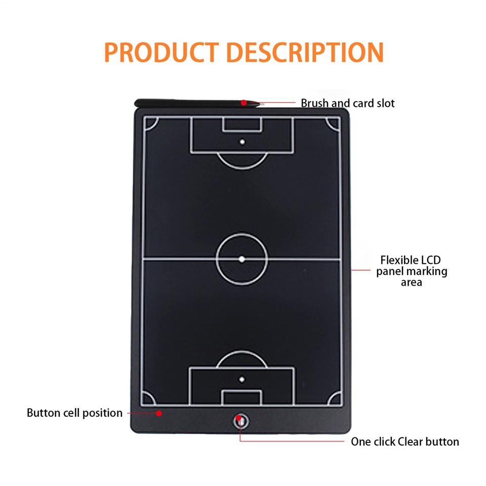 Electronic Football Coach Board - 10 Inch LCD Soccer Tactical Coaching ...