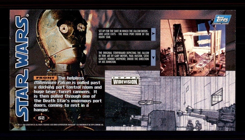 Ext Death Star Huge Port Doors 62 Star Wars 1994 Topps WideVision ...