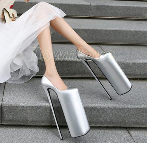 Women's 30cm Super High Heel Platform Dance Buckle Party Stiletto Pumps ...