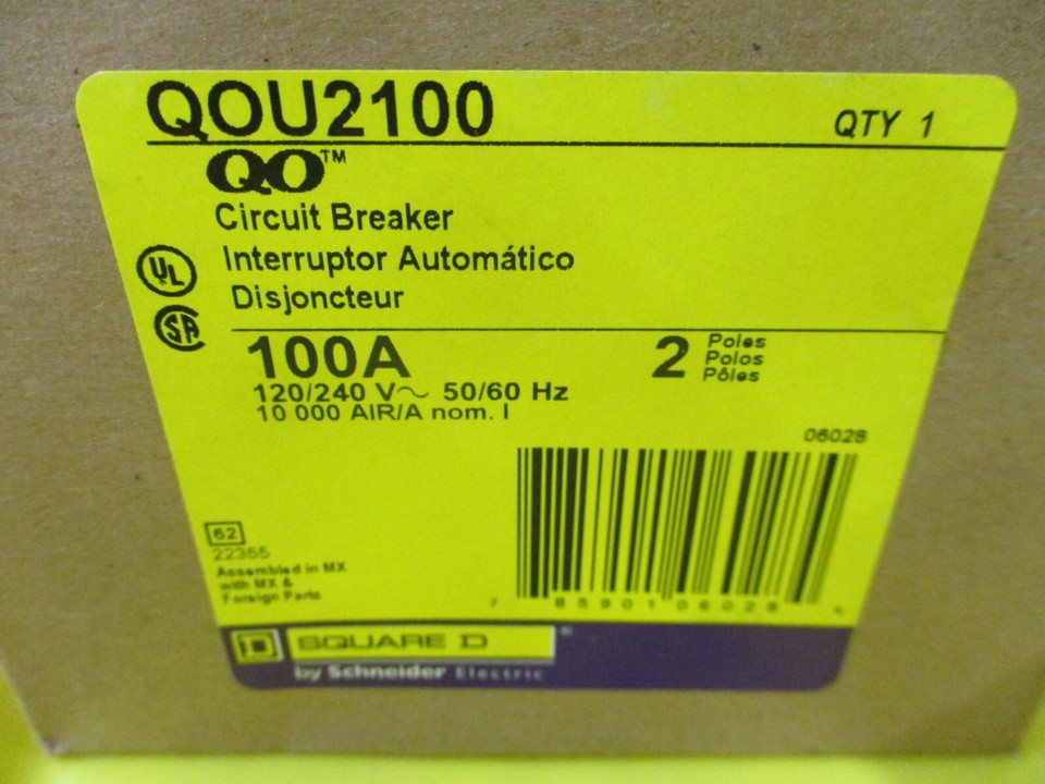 Lot of 2 Square D circuit breakers QOU2100 with free shipping | eBay