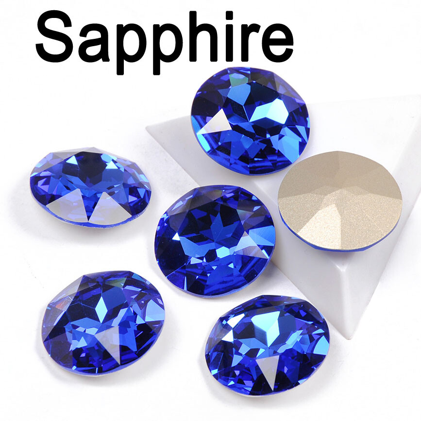 ALL Colors Sewing Rhinestones Crafts Rivoli Crystal Glass Strass Sew On ...