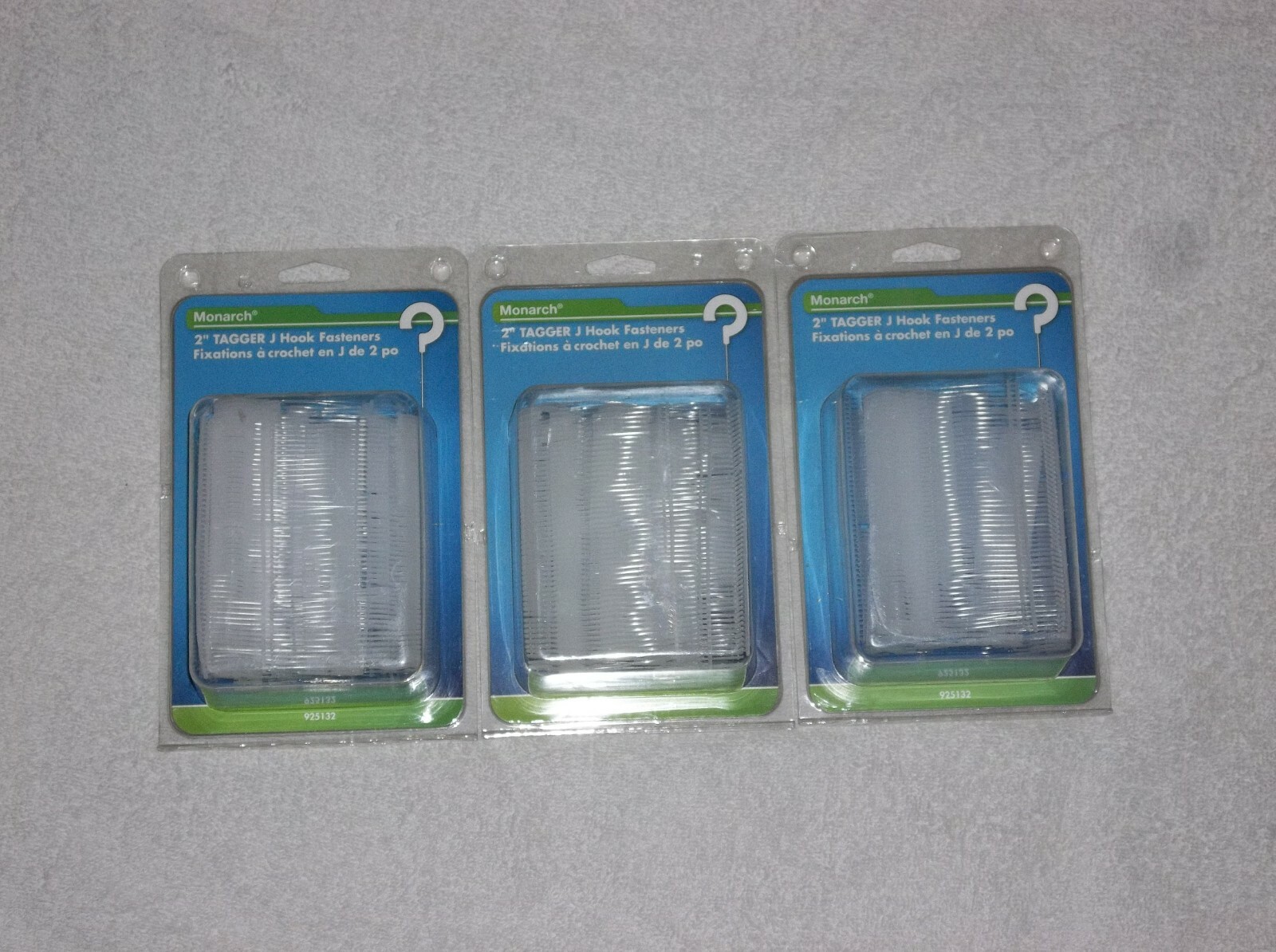 MONARCH 2'' TAGGER J HOOK FASTENERS LOT OF 3 NEW PACKS 925132 | eBay