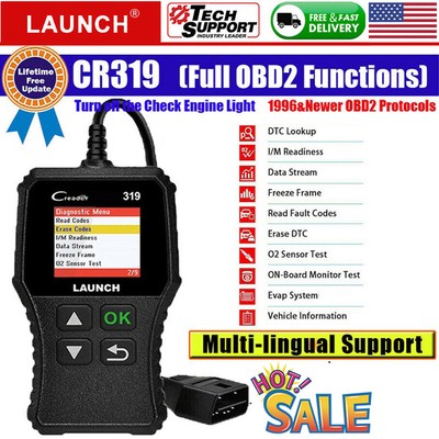 LAUNCH CR319 OBD Code Reader OBD2 Scanner Car Check Engine Fault ...