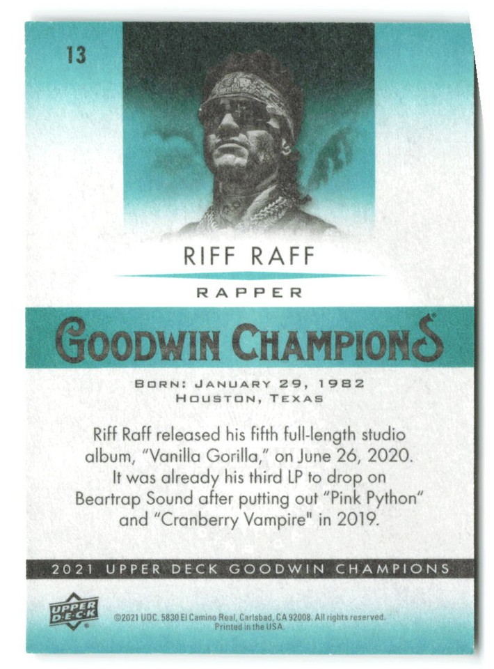2021 Upper Deck Goodwin Champions Riff Raff #13 MULTISPORT Card | eBay
