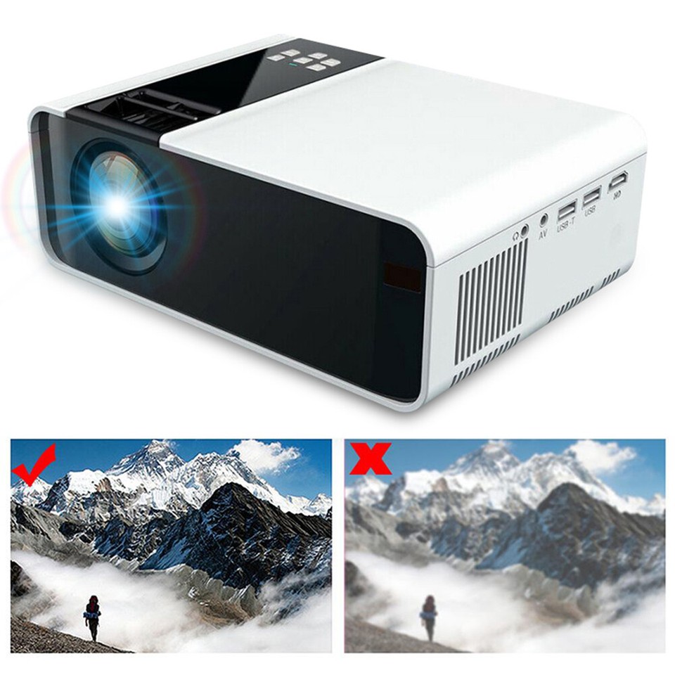 HD 1080P Movie Game Projector Mini Projector 3D LED 4K WiFi Home ...