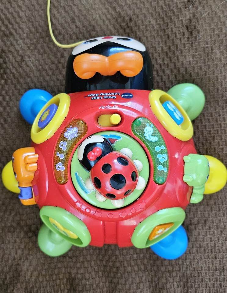 Vtech Crazy Legs Learning Bugs Lady Bug With Lights, Music, Talking | eBay