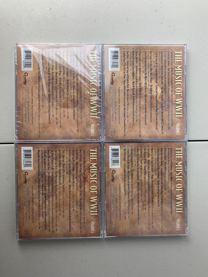 The Music of World War II -- 4 CDs, Volumes 1 to 4 factory sealed ...