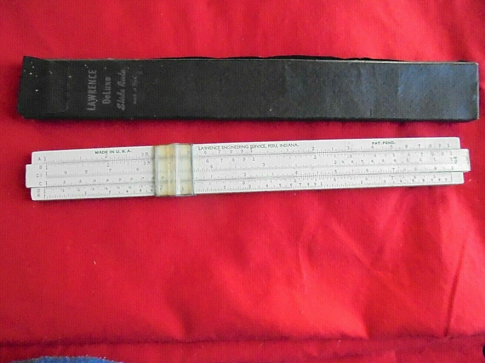 Vintage Wood Slide Rule Lawrence Engineering Peru Indiana with Original ...