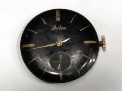 Vintage Artco Men's Wrist Watch Movement With Dial Not working Parts or ...