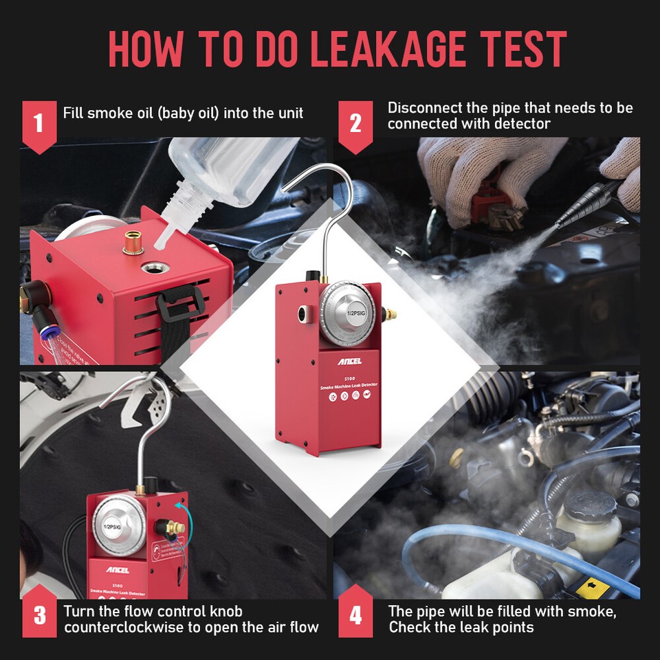 ANCEL S300 EVAP Auto Smoke Machine Leak Detector Vacuum Diagnostic ...