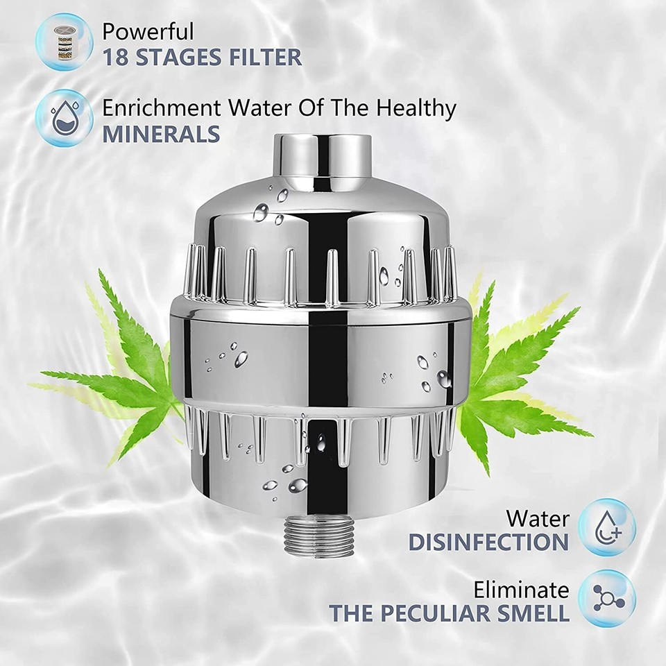 18 stage Shower Filter Removes Chlorine Harmful Substances Consistent ...