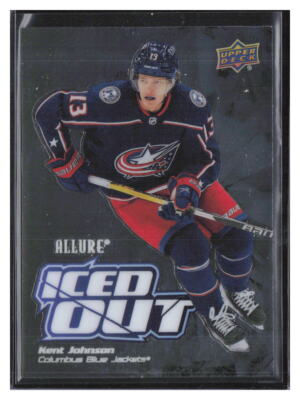 Kent Johnson 2022-23 Upper Deck Allure Iced Out #IO-1 Columbus Blue ...