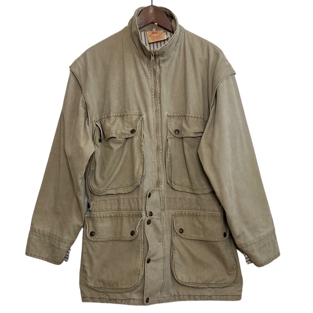 Australian Outback Jacket Mens Small Beige Cotton Con… - Gem