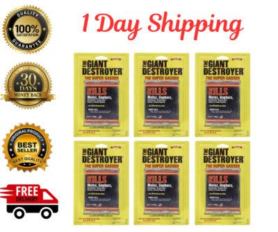 Giant Destroyer Bomb 4 Bombs Per Pack Gophers Moles Rats Yards Garden ...