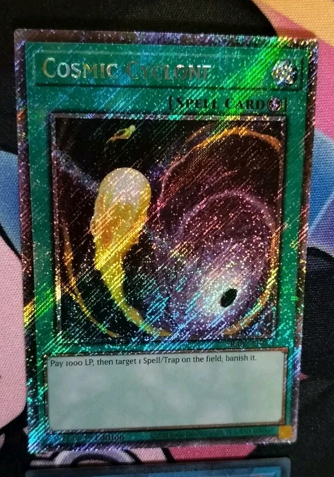 Yugioh! Cosmic Cyclone PLATINUM SECRET RARE Rarity Collection 2 II RA02 ...