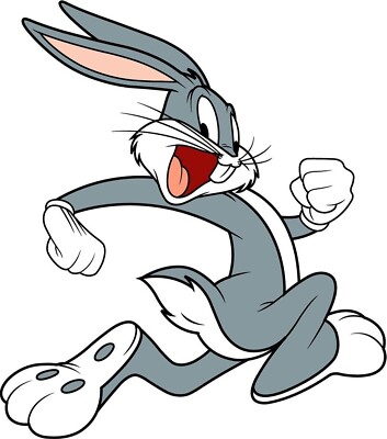 BUGS BUNNY RUNNING RIGHT DECAL USA STICKER CAR WINDOW BUMPER LAPTOP ...