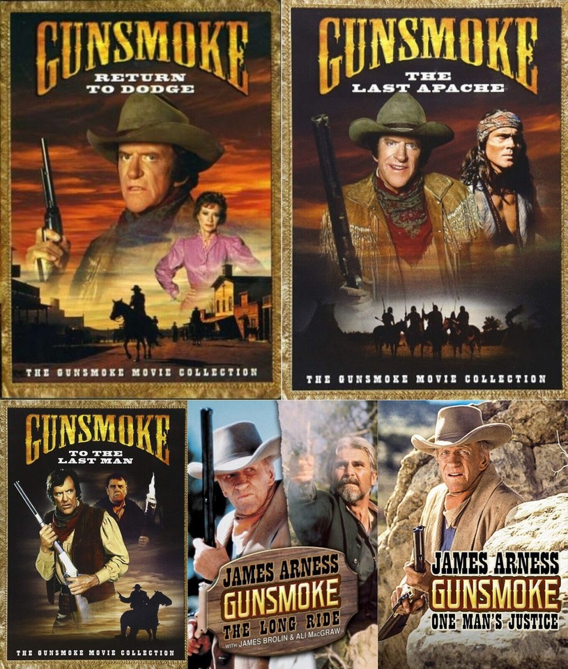 Gunsmoke Series Complete 5 Movie Collection 5 DVD Bundle Sets James ...
