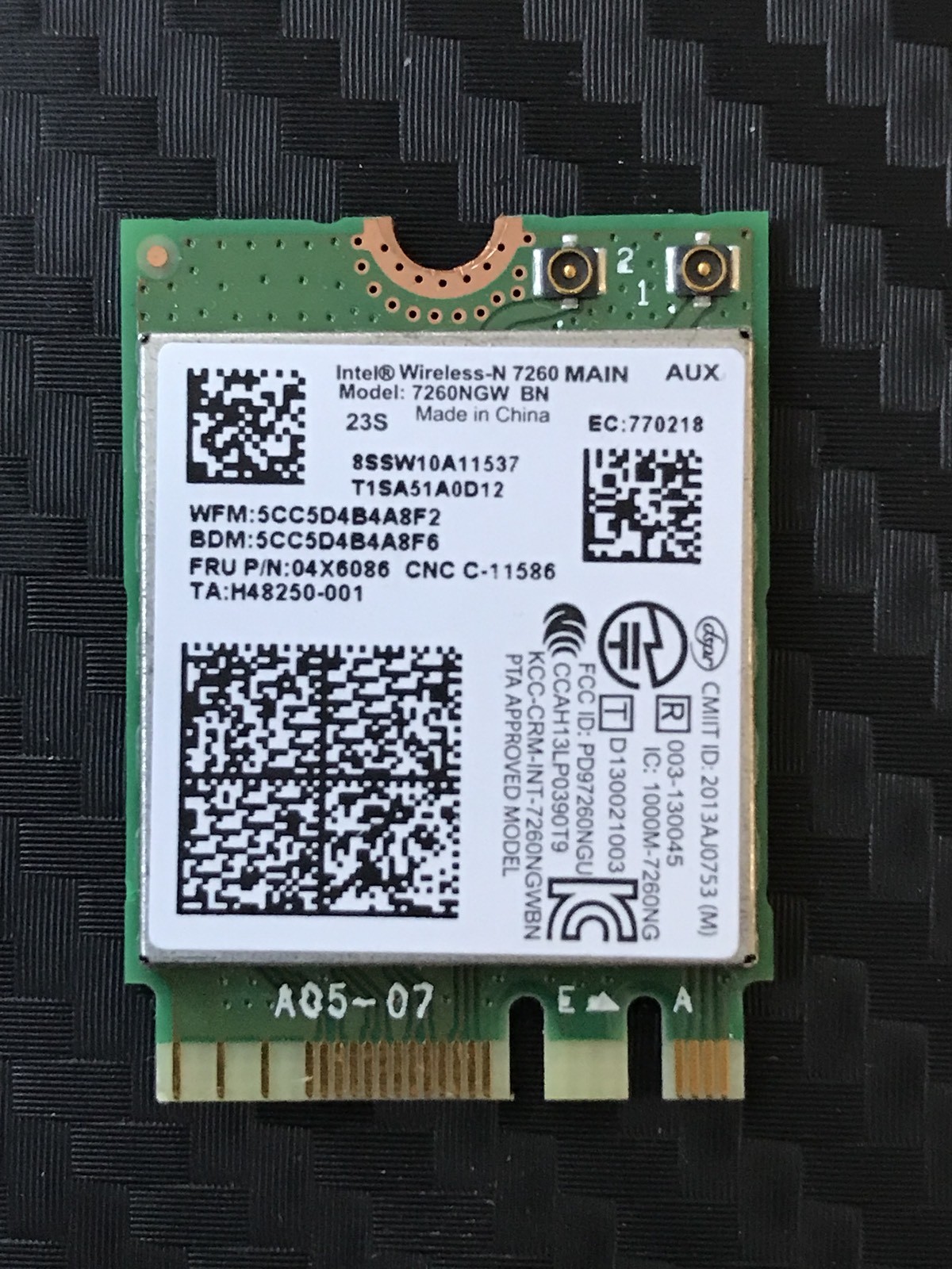 Intel Wireless-N 7260 7260NGW BN FRU 04X6086 | eBay