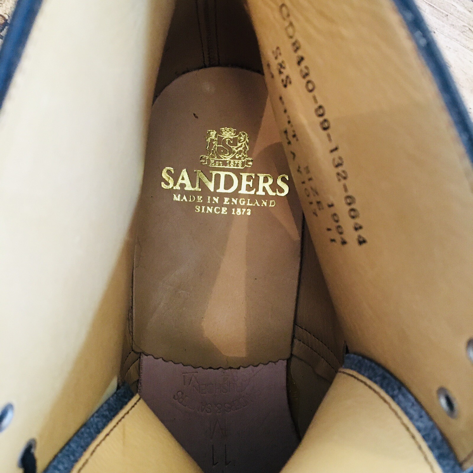 Sanders Lace-Up Black Ankle Boots Men’s Uk 11 With Spur Drilled Holes ...