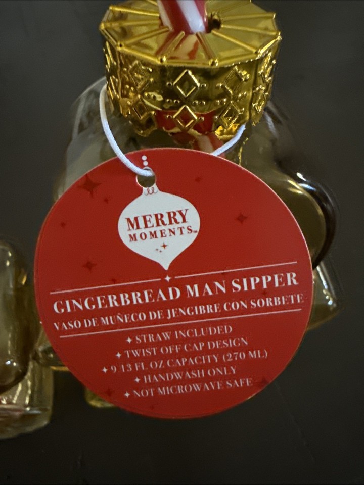 Merry Moments Gingerbread Man Ornament Sipper Aldi Starbucks ...