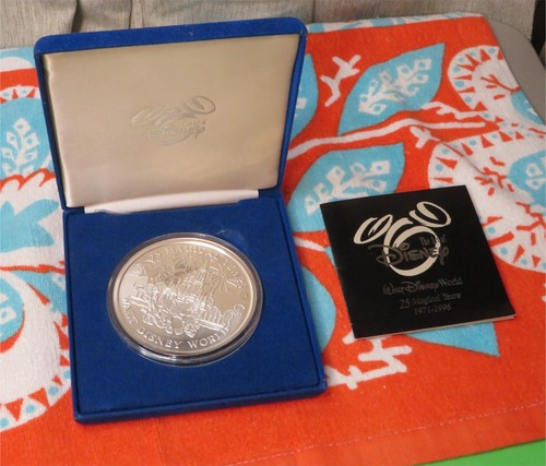 1996 Disney World 25 Magical Years Anniversary 5 oz .999 Silver with ...