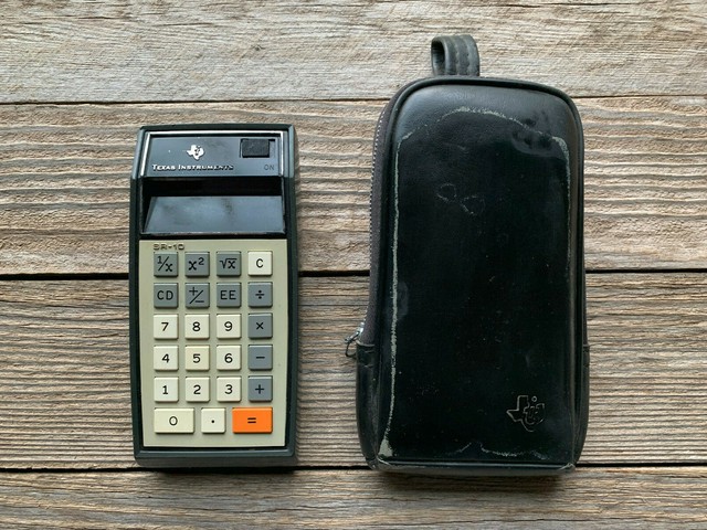 1973 Vintage Texas Instruments Sr-10 Electronic Slide Rule Calculator ...