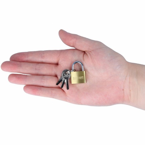 20mm SOLID BRASS Small Padlock Mini Luggage Lock Bag Travel Suitcase ...