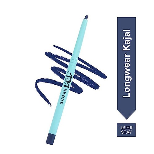 SUGAR POP Longwear Kajal - 02 Blue - Intense Blue Kohl Kajal for Women ...