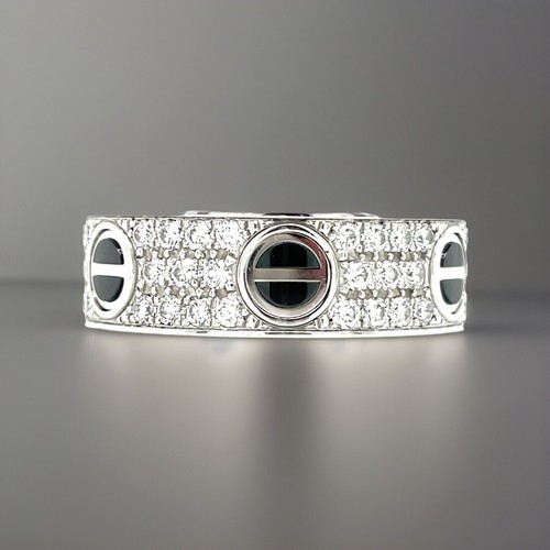 Cartier Love Diamond-paved Ceramic White Gold Ceramic Diamonds Ring ...
