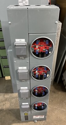 EZM314125 Square D 125 Amp 208/120V Single Phase Meter Stack 5 Gang ...