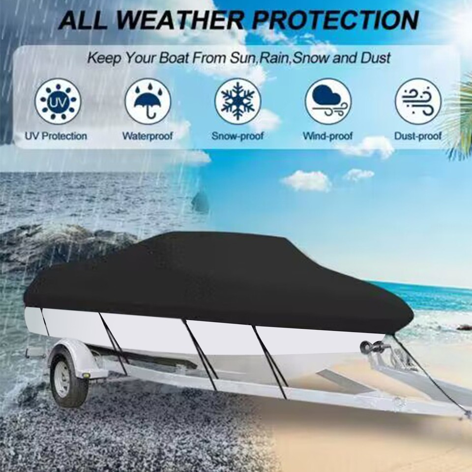 Heavy Duty 600D Marine Grade Waterproof V-Hull Trailerable Runabout ...