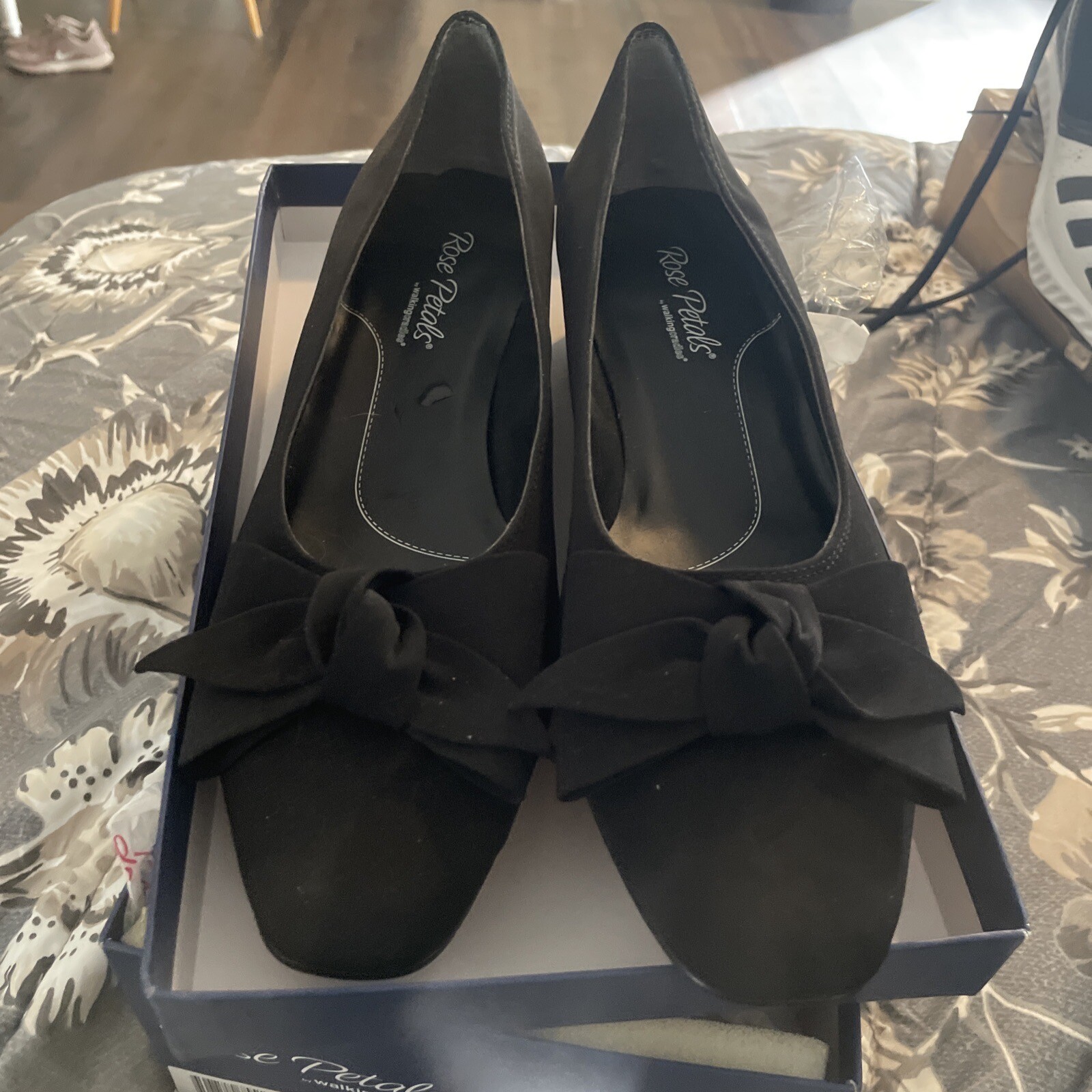 Rose Petals By Walking Cradles Women’s Black Micro Shoe-Size 10 | eBay