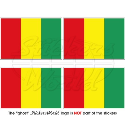 GUINEA Flag République de Guinée, Guinean-Conacry 50mm (2") Stickers ...