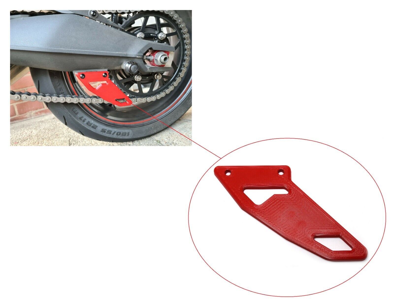 Rear Chain Guard Guide Cover Shield Protector Cap for TRIUMPH STREET ...