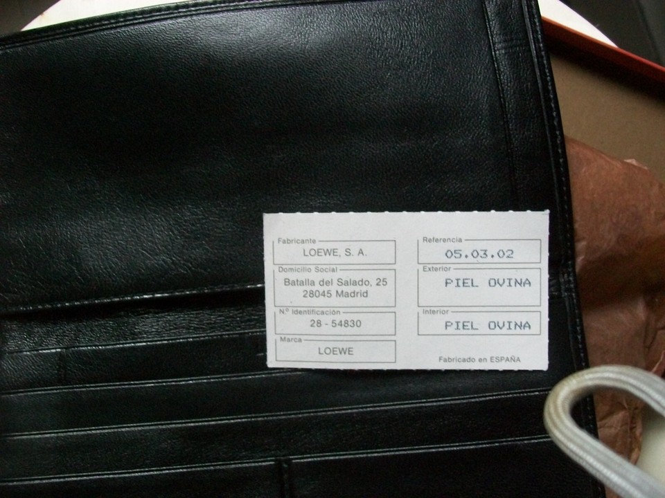 Loewe Men's wallet case passport black leather NIB so so very soft | eBay