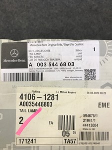 Mercedes Benz Taillight Assembly Atego, Actors A0035446803 | eBay