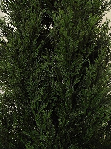 Silk Tree Warehouse Two 4 Foot Outdoor Artificial Cedar Topiary Trees ...