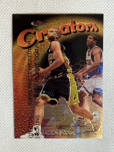 1997-98 Topps Finest Jalen Rose #239 Basketball Card Indiana Pacers w ...