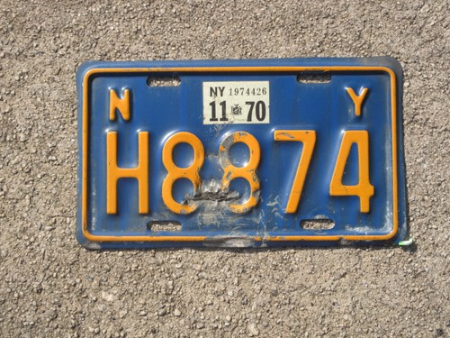 1970 New York Motorcycle License Plate NY Motor Cycle Harley Indian ...