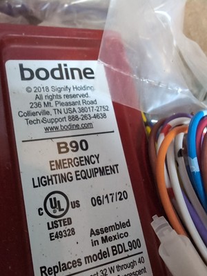 Bodine EMERGENCY BALLAST PE9E001M B90 | eBay