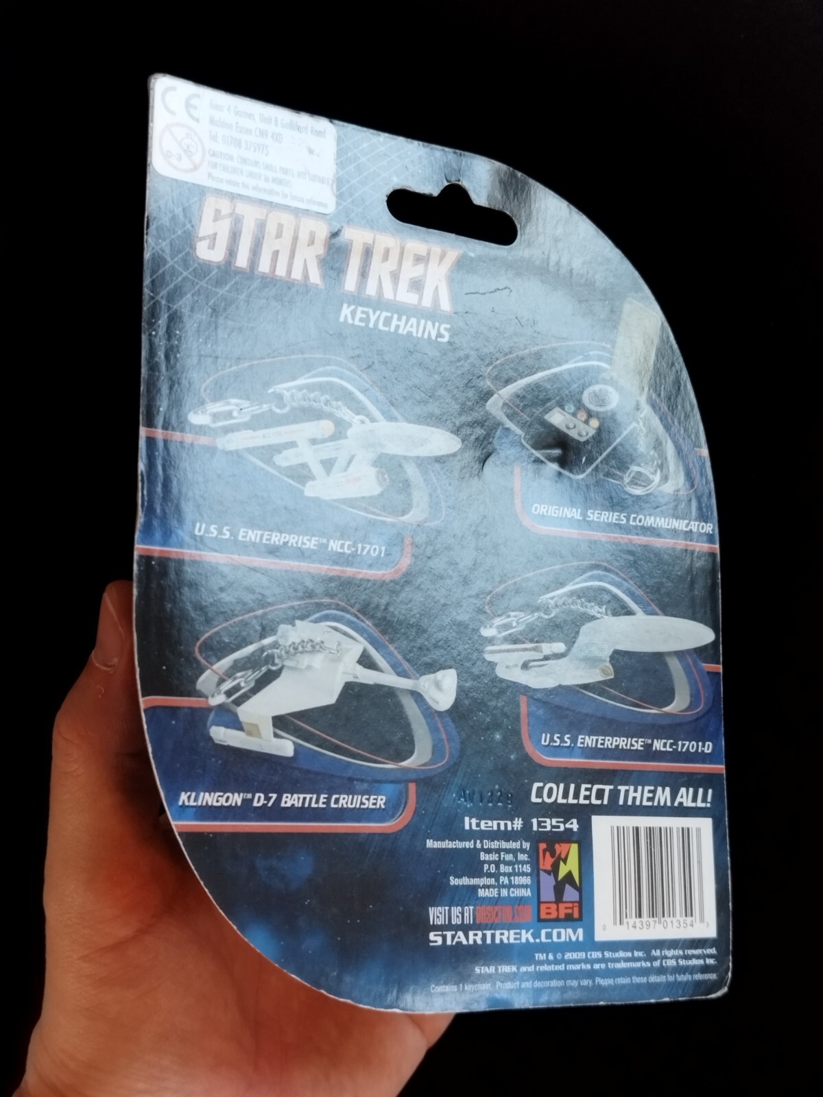 Vintage Star Trek Klingon D7 Battle Cruiser Keychain - Basic Fun/BFI ...