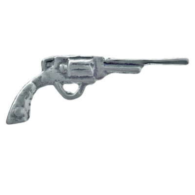 Solid sterling silver GUN (Pistol) MILAGRO charm (M-206) End gun ...