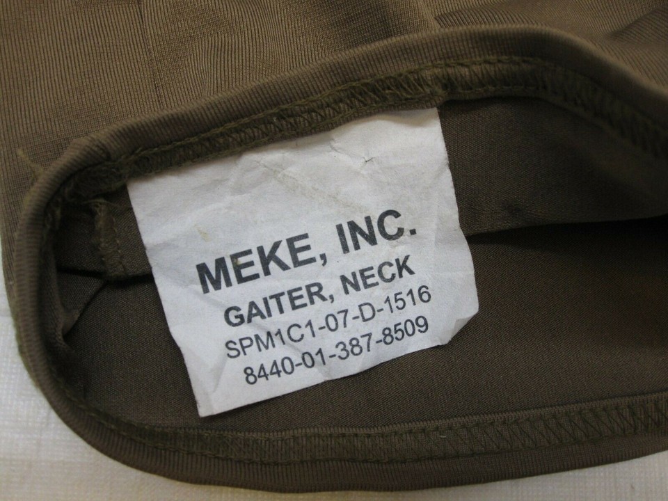 NEW USGI MILITARY MEKE INC NECK GAITER FACE WARMER GATOR BROWN POLY PRO ...