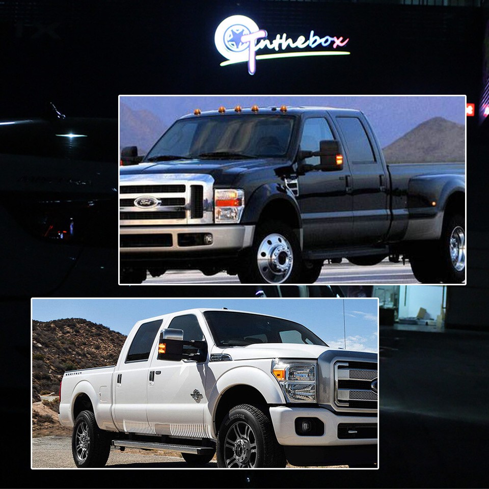 For 08-16 Ford F250 F350 F450 F550 Super Duty Amber Lens LED Side ...