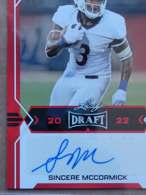 2022 Leaf Draft - Autographs #BA-SM2 Sincere McCormick (AU, RC) for ...